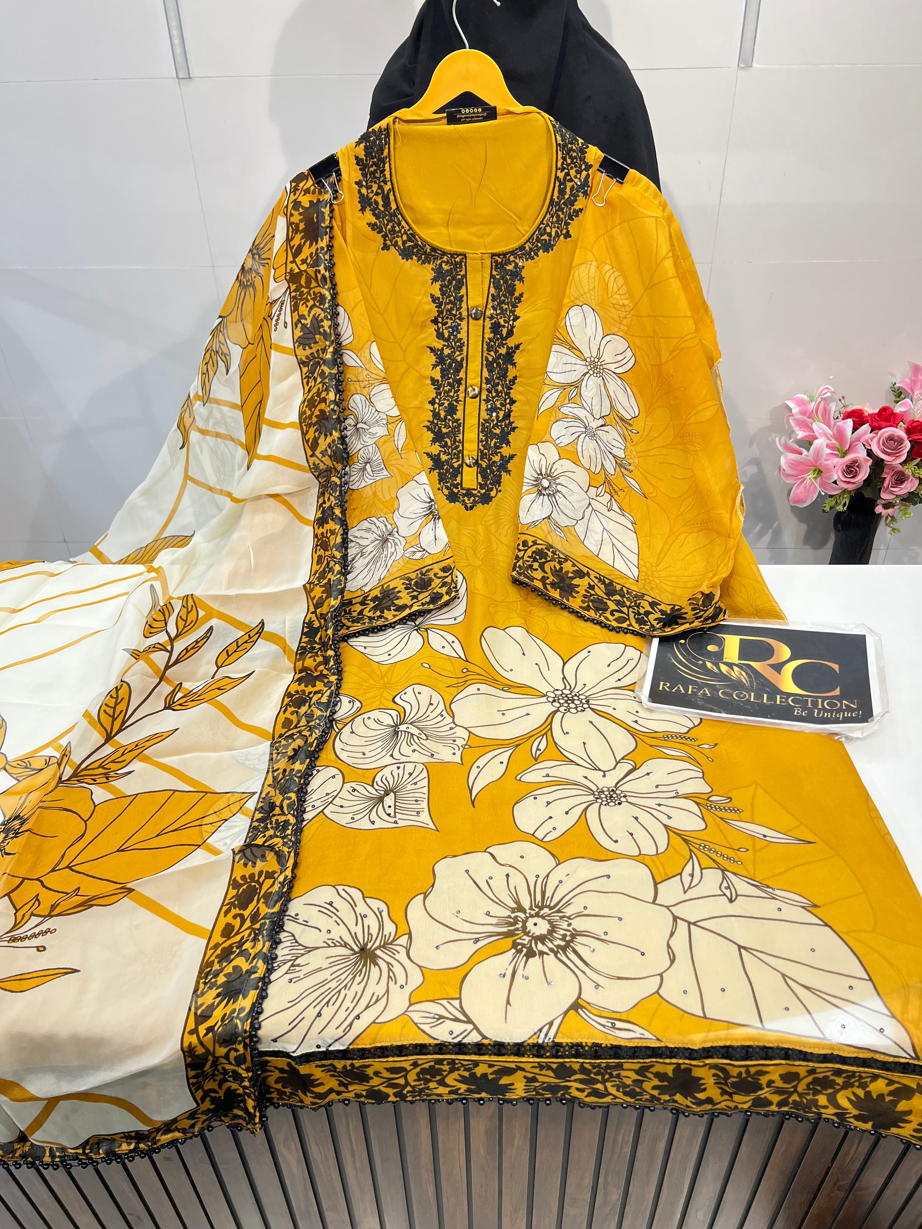 Organza handwork suits 1853 – Rafa Collection