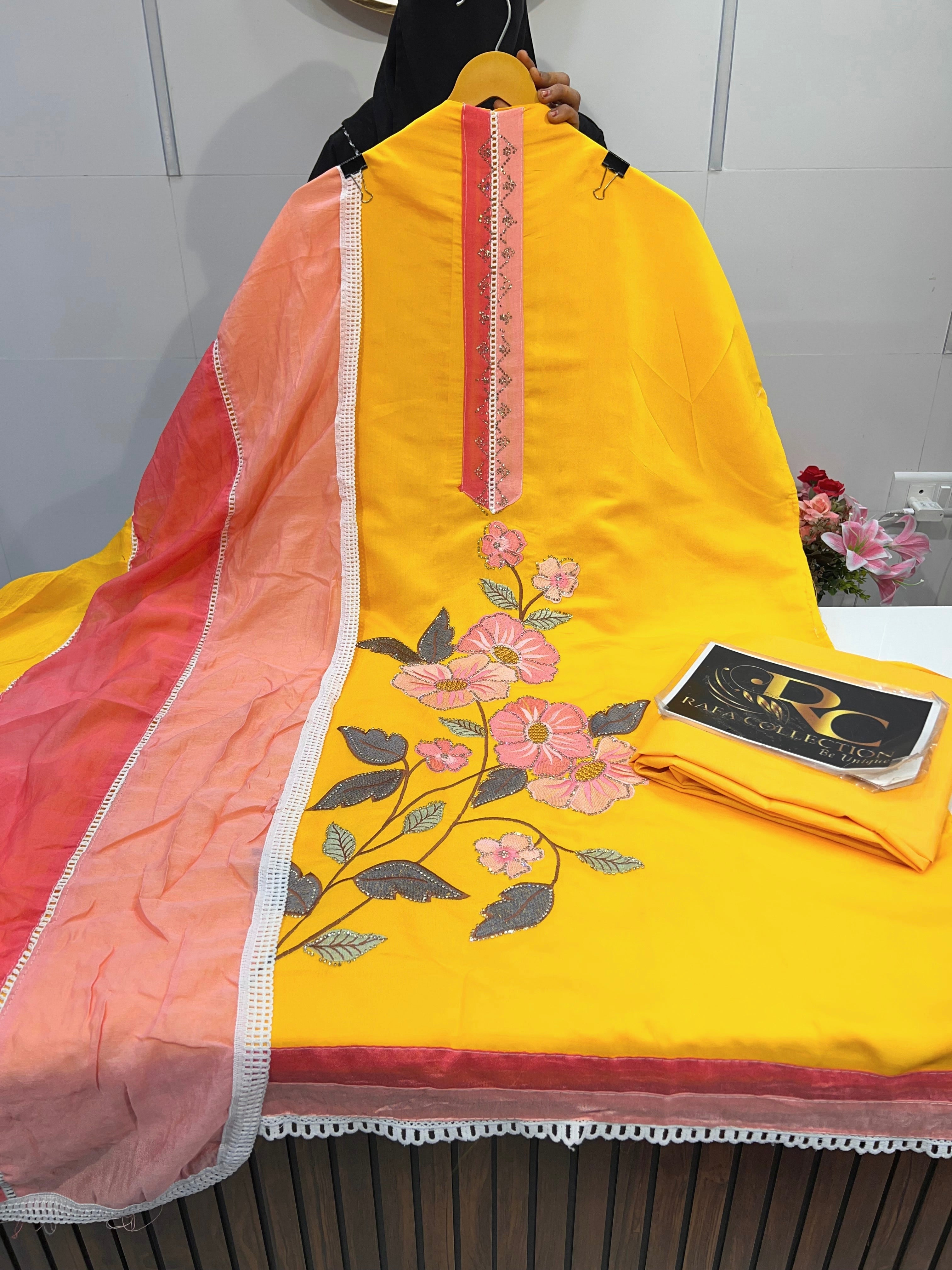 Yellow special unstitch suit 1855 – Rafa Collection